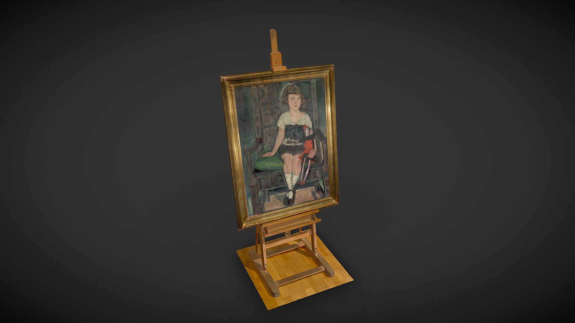 Tablou de Max Herman Maxy, „Fata cu păpuşa” - 3D model by Institutul ...