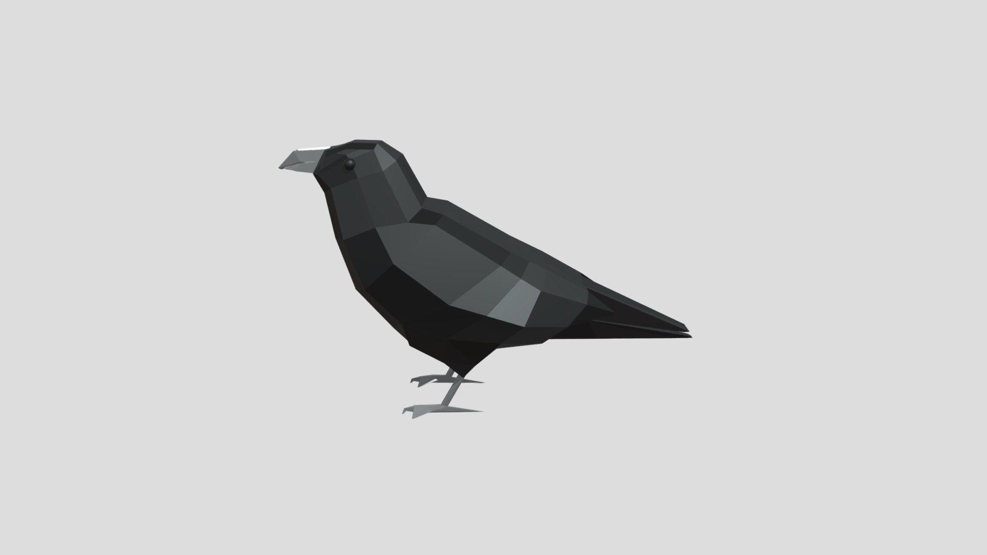 Crow low poly - 3D model by saucilee [6e790aa] - Sketchfab