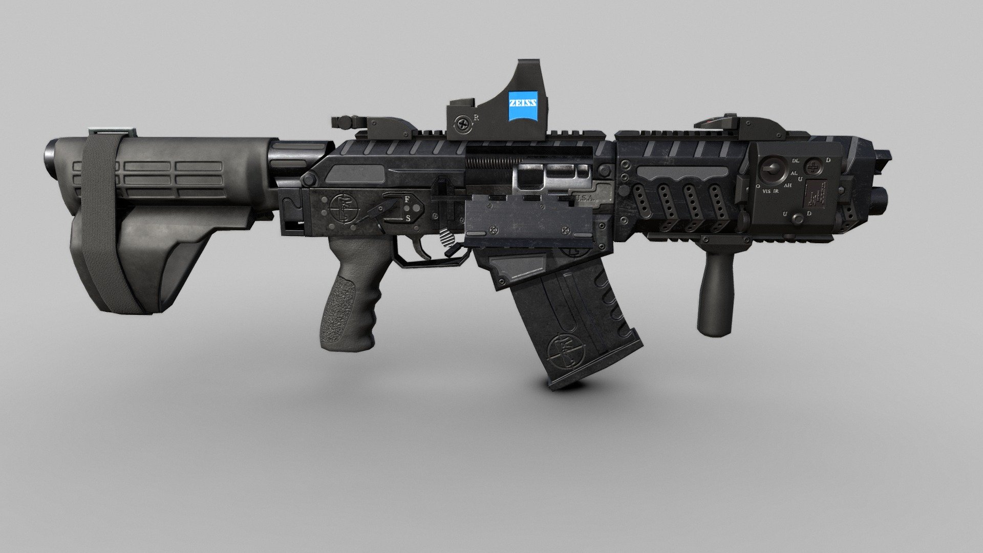 Optimized model shotgun Fostech Origin-12 - 3D model by Egor Surin ...
