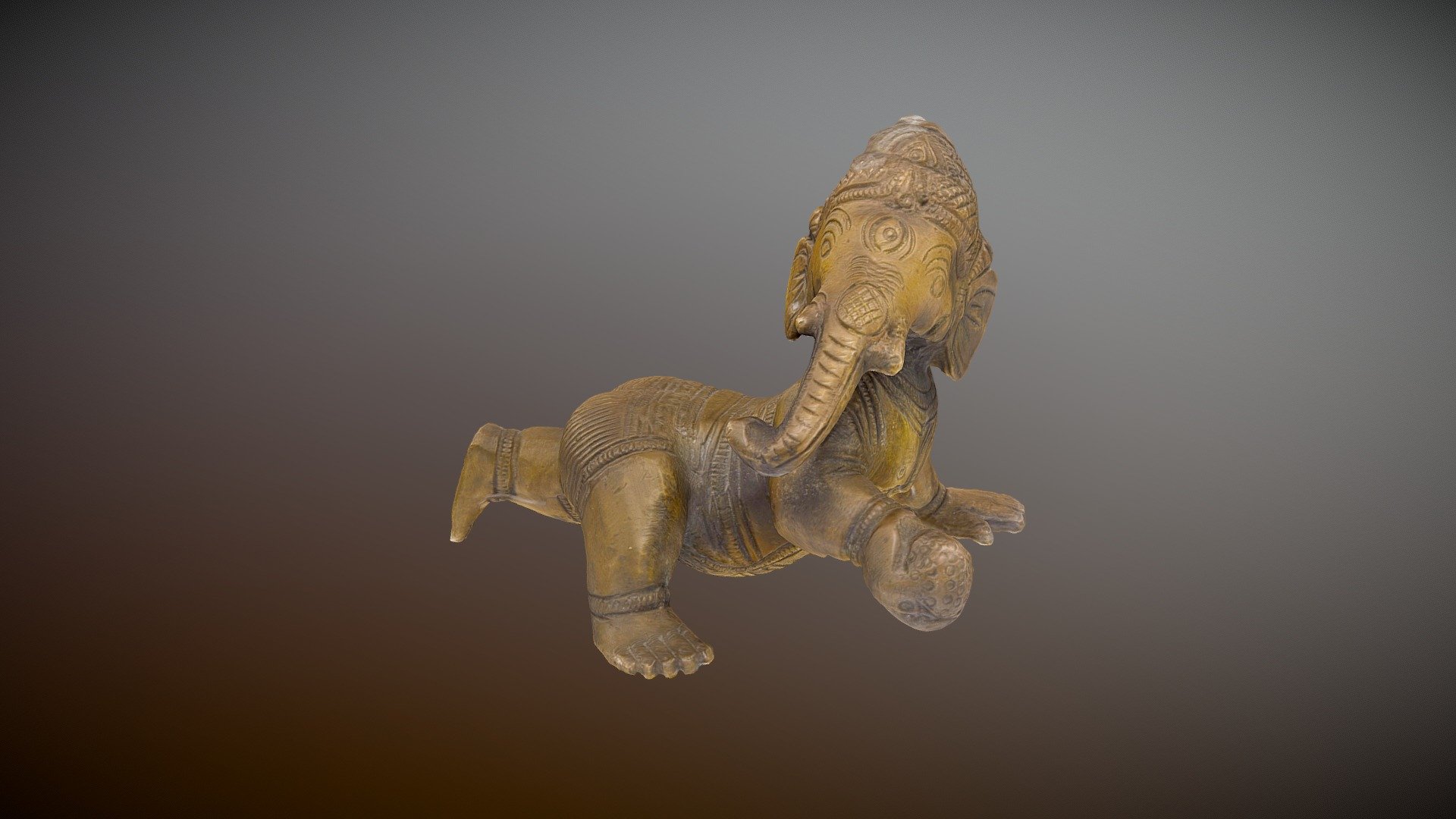 Bronze Ganesh sculpture, Kochi, India - RAW imgs - 3D model by Lisa ...
