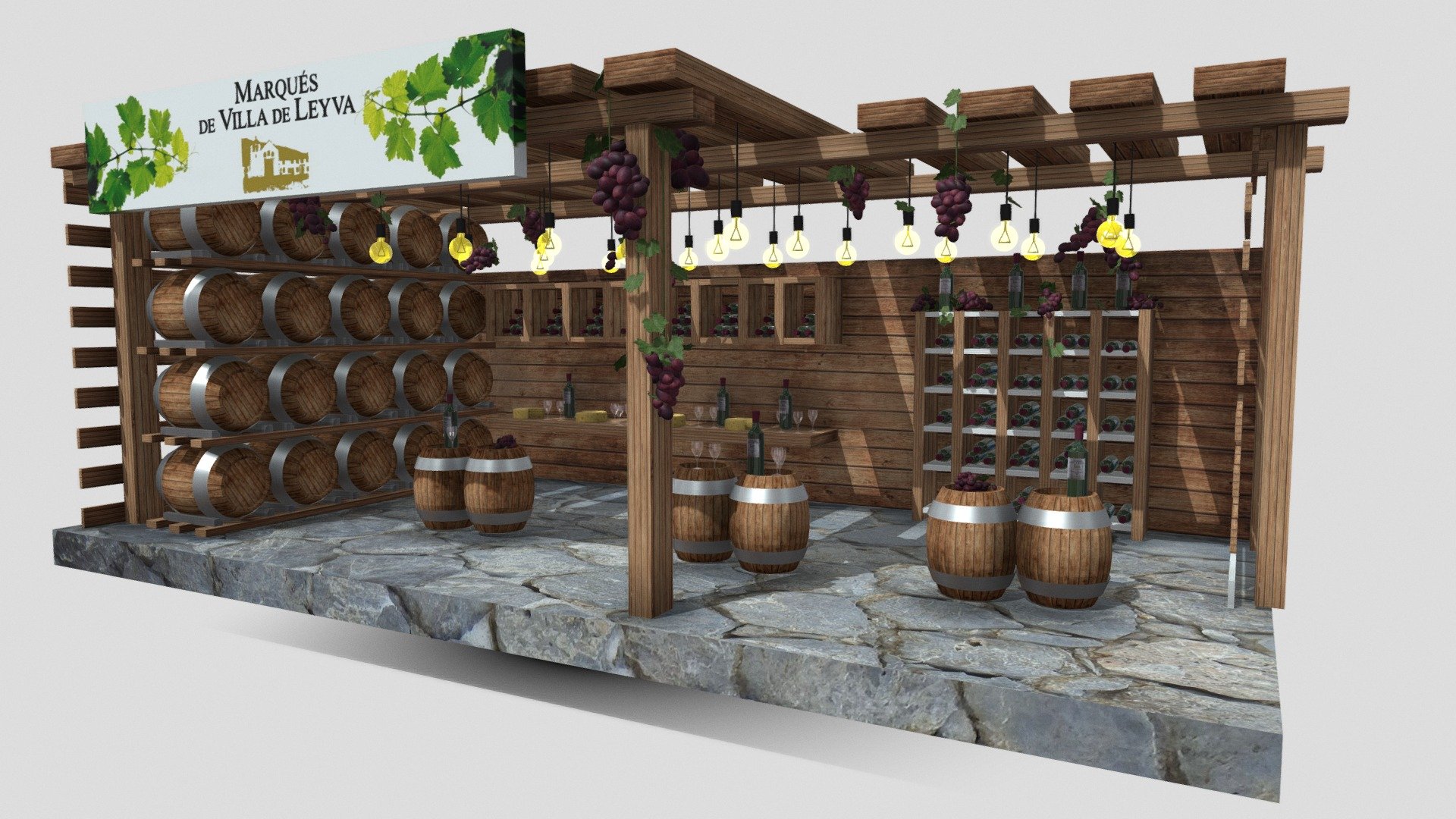 Stand Vino Marqués de Villa de Leyva - 3D model by nokkks [6e7d659 ...