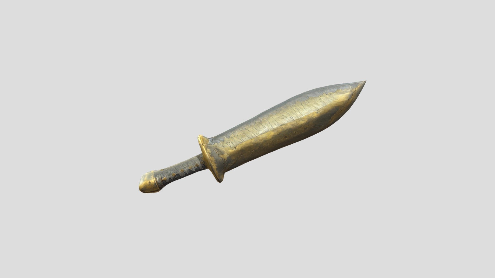 A ancient sword fill with detailed scars. - 3D model by ...