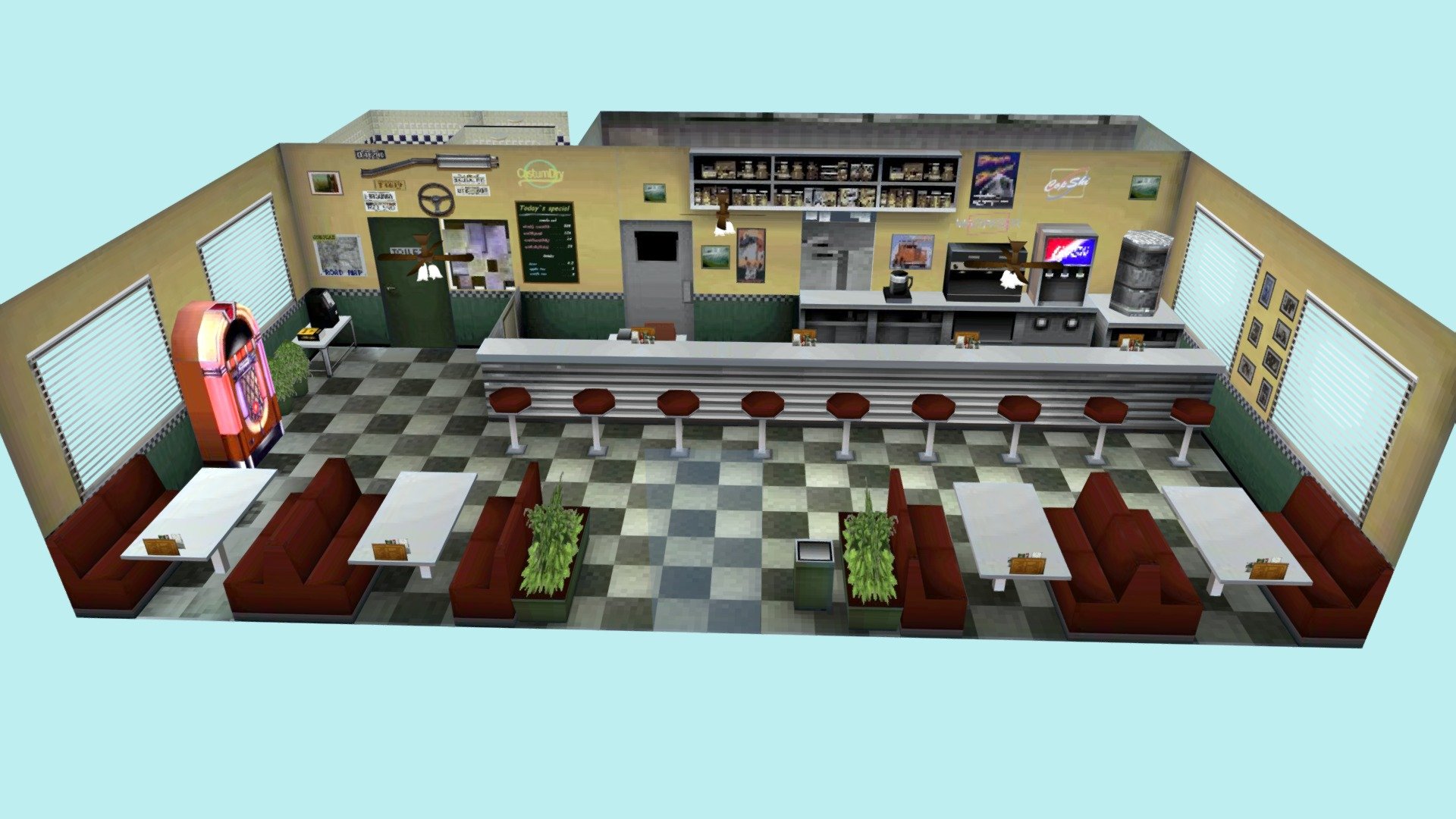 Heinz Diner - Mizzurna Falls (sound+animation) - 3D model by ironwool ...