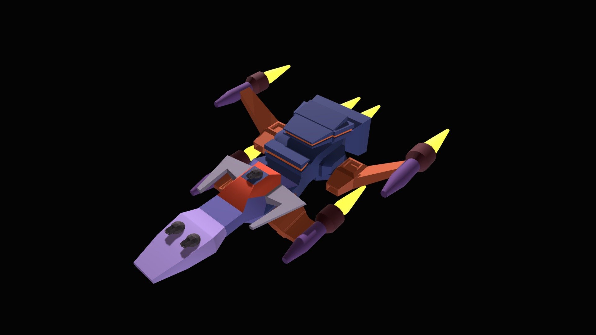 Spaceship Low Poly - Buy Royalty Free 3D model by Antonio Rossini ...