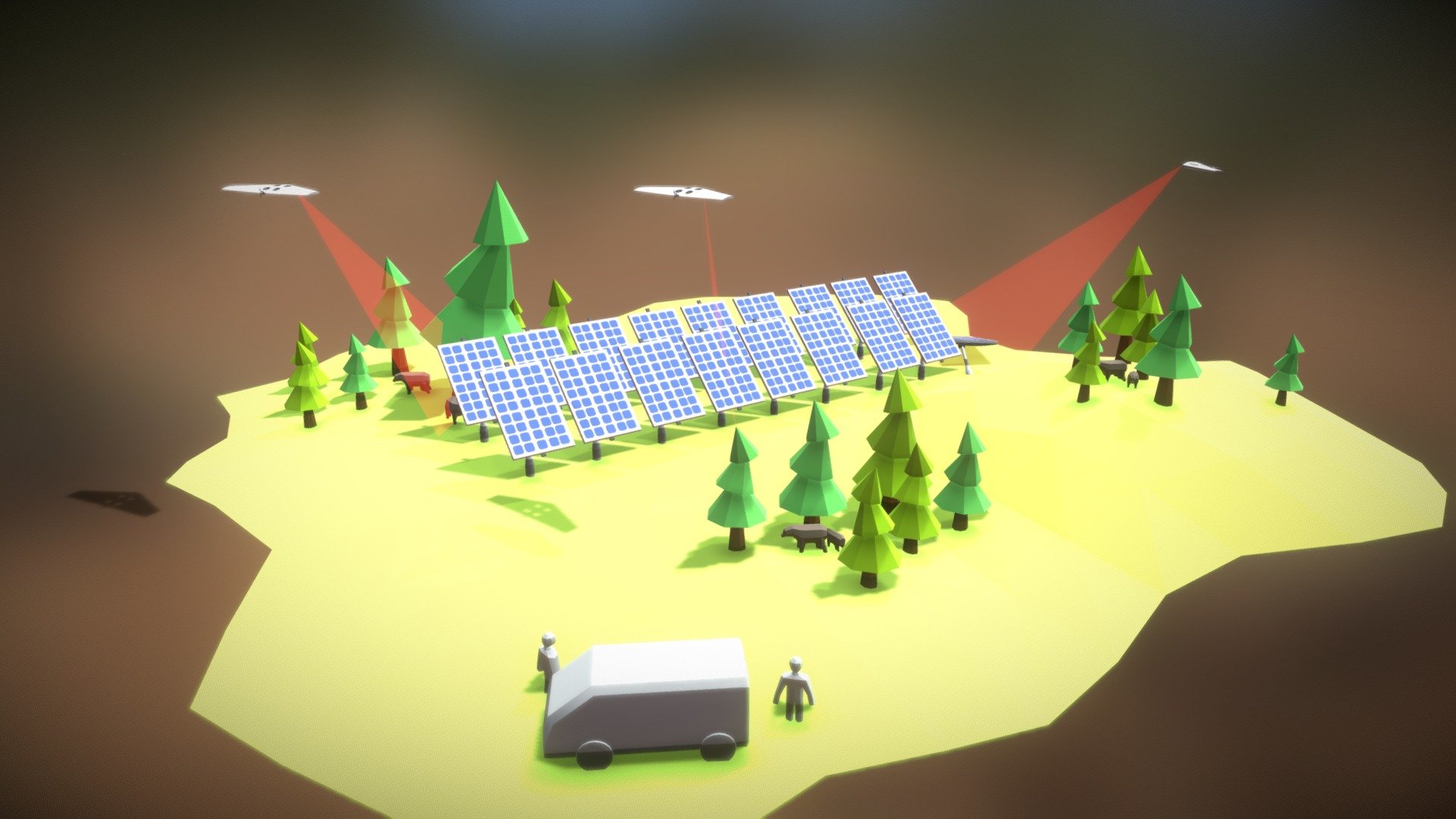 Solar Farm Assessment - 3D model by FutureSquared [6e81199] - Sketchfab