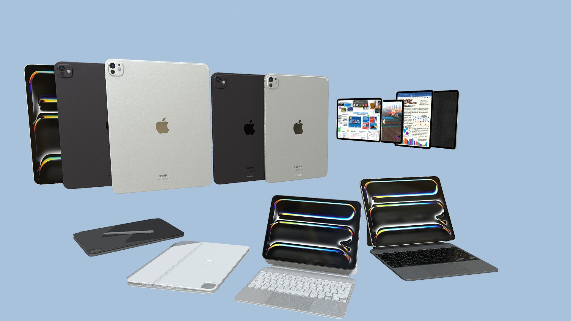 Apple iPad Pro 2024 full Collection - Buy Royalty Free 3D model by ...