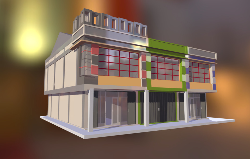 ruko - 3D model by bennisanjaya [6e82d6d] - Sketchfab