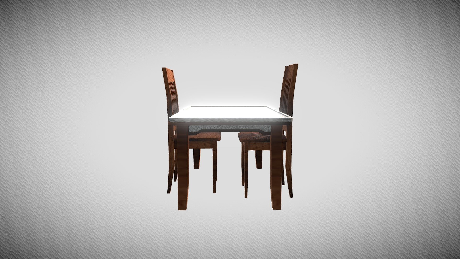 Glass Dining Table With Wooden Chairs - Download Free 3D model by yuv.manc [6e82d9c] - Sketchfab