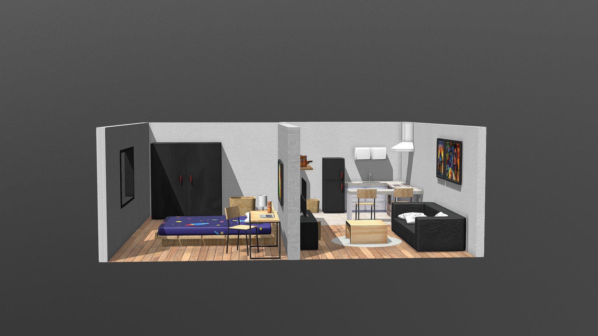 Simple Room - 3D model by Noom Natthakorn (@natthakorn1892) [6e887fe ...