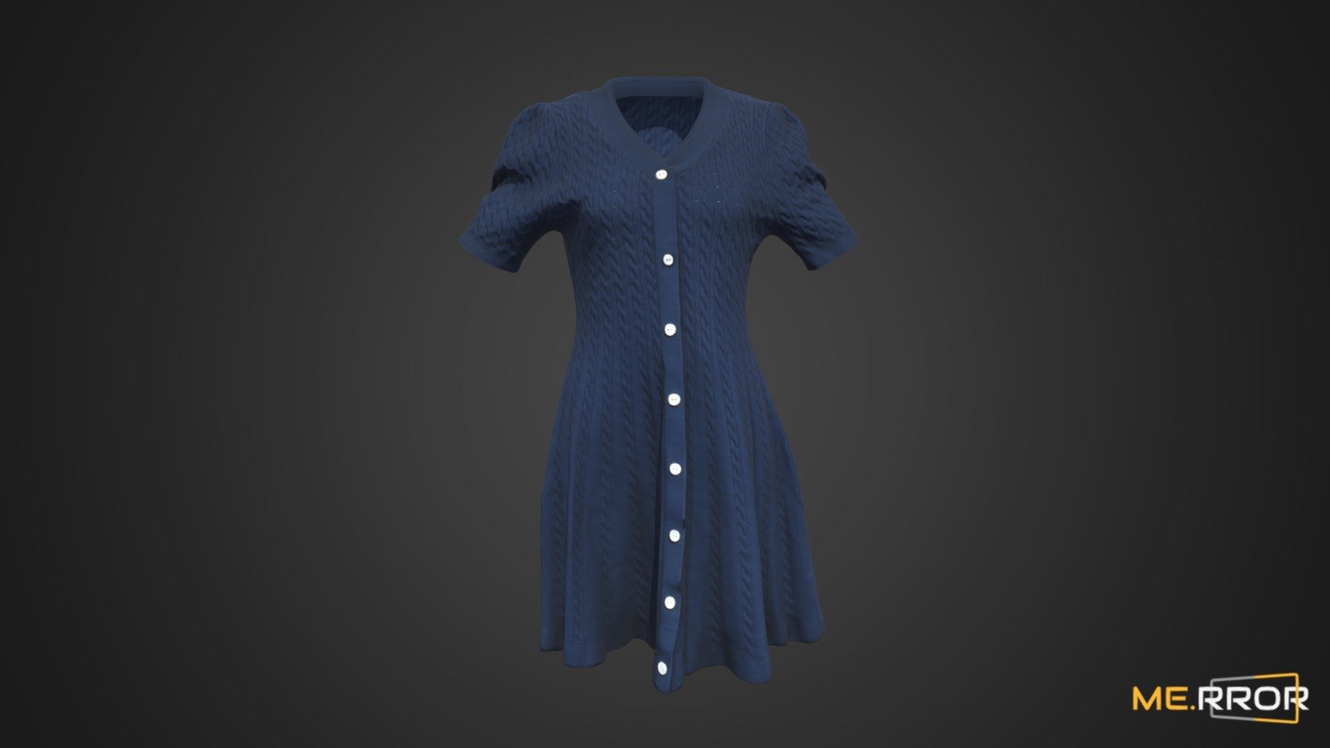 [Game-ready] Navy Knitted Dress - Buy Royalty Free 3D model by ME.RROR ...