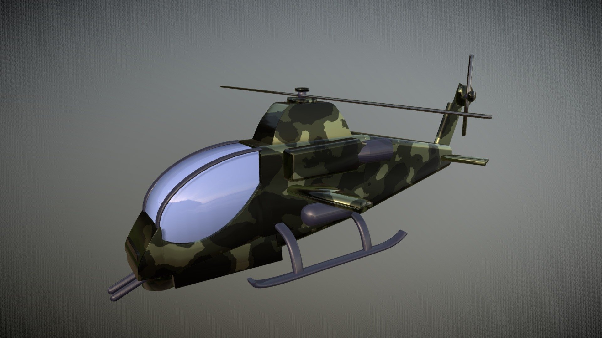Low-Poly Apache-Style Attack Helicopter - Download Free 3D model by ...
