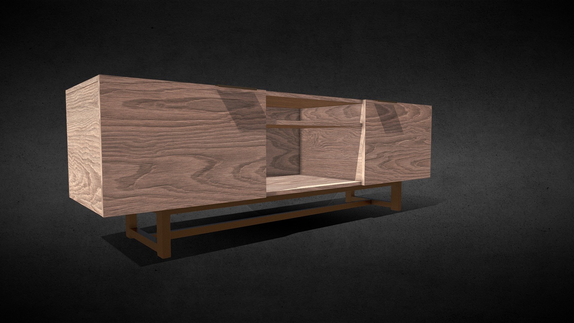 TVStand - RetroWood by Starck - Replica 3d Model - Buy Royalty Free 3D ...