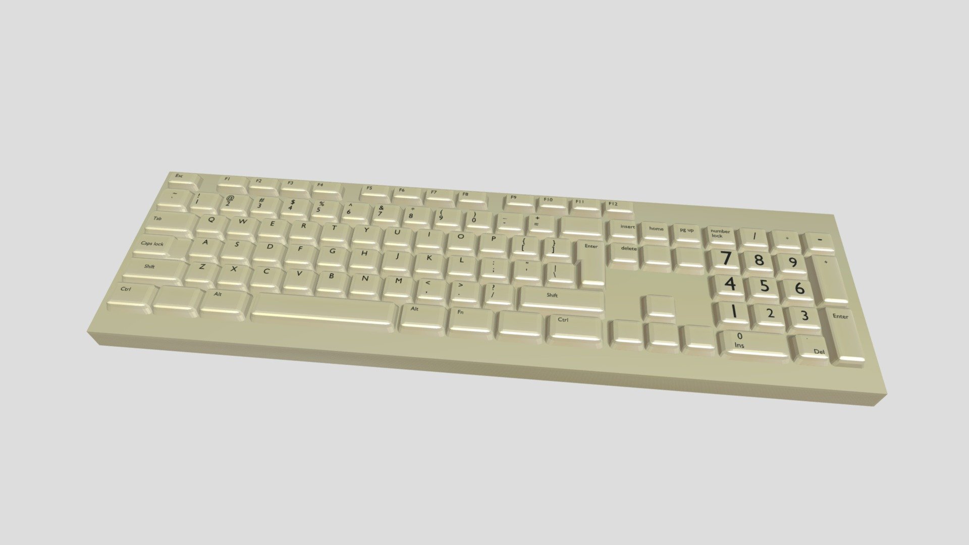 PC Keyboard - Download Free 3D model by Kroko.blend (@jaromir ...
