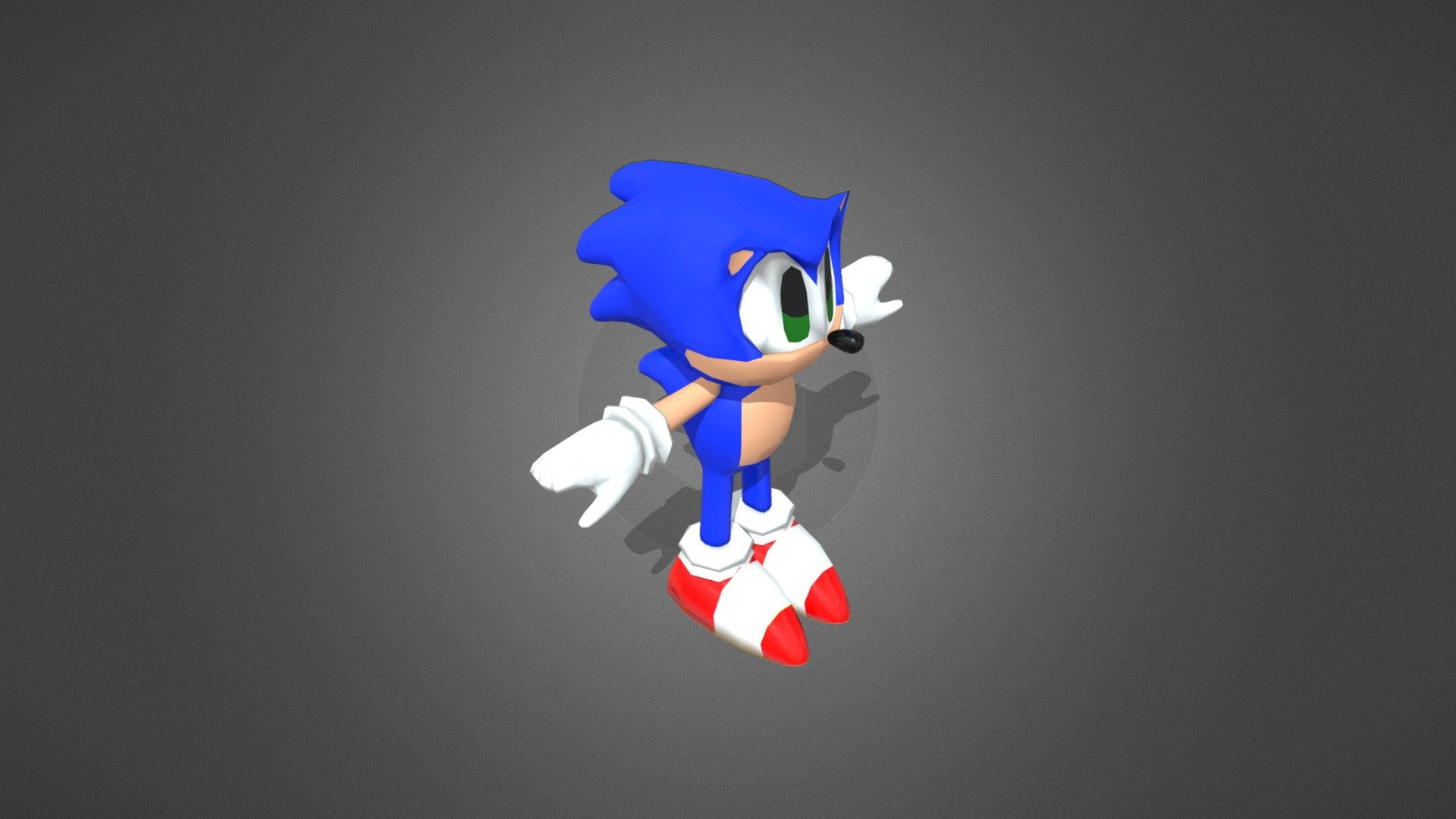 SONIC MEDIUM POLY - Download Free 3D model by vale 3d models low poly ...