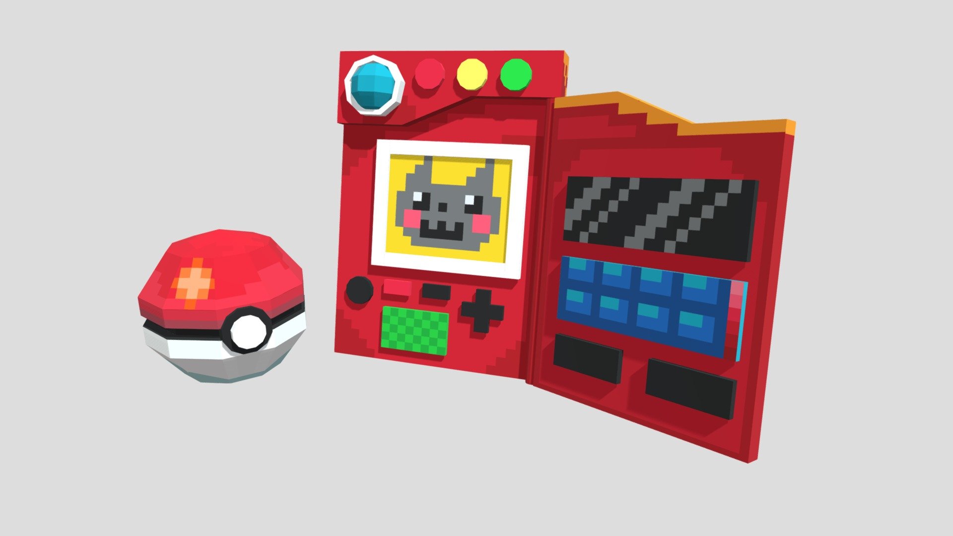 PokeDex and Pokeball Free - Download Free 3D model by FishNika [6e93f8b ...