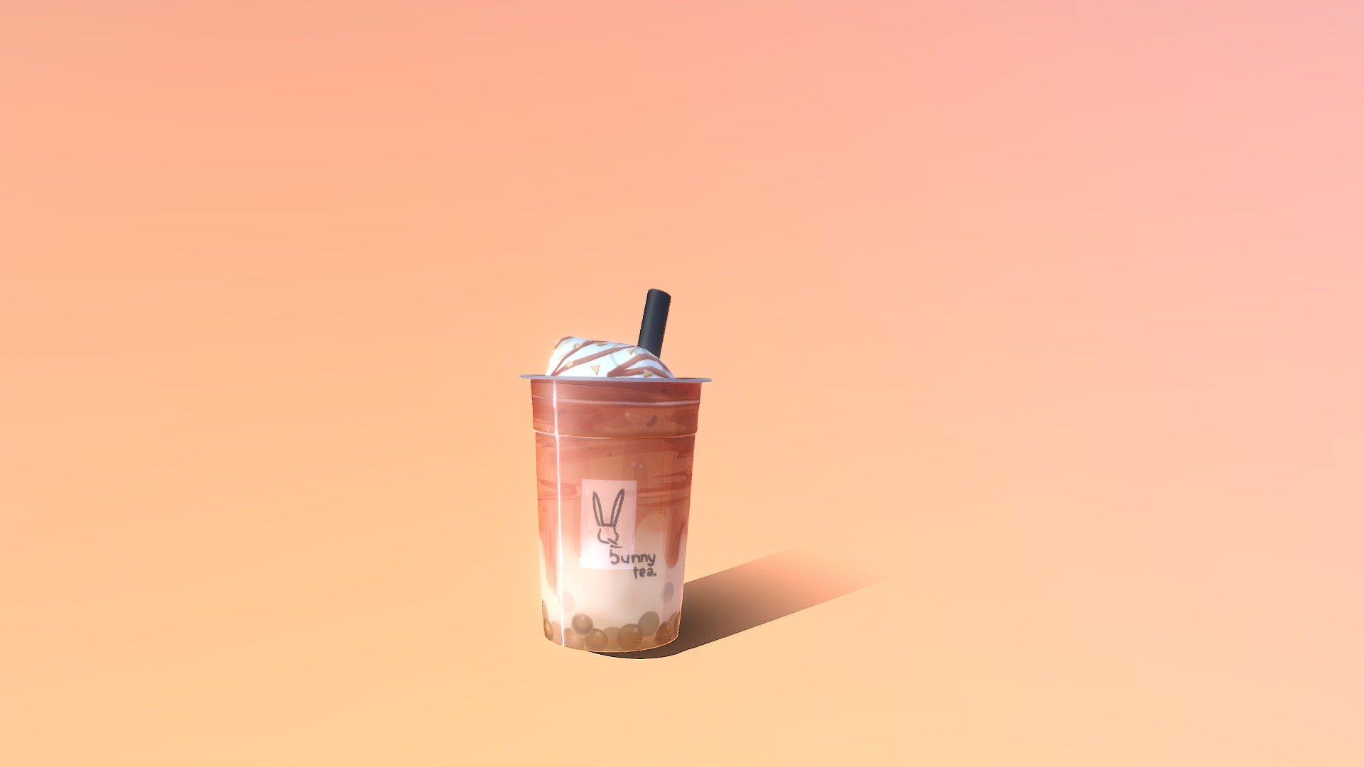 Caramel Bubble Tea Shake - 3D model by cherolli (@cheryl_lqx) [6e9ba4d ...