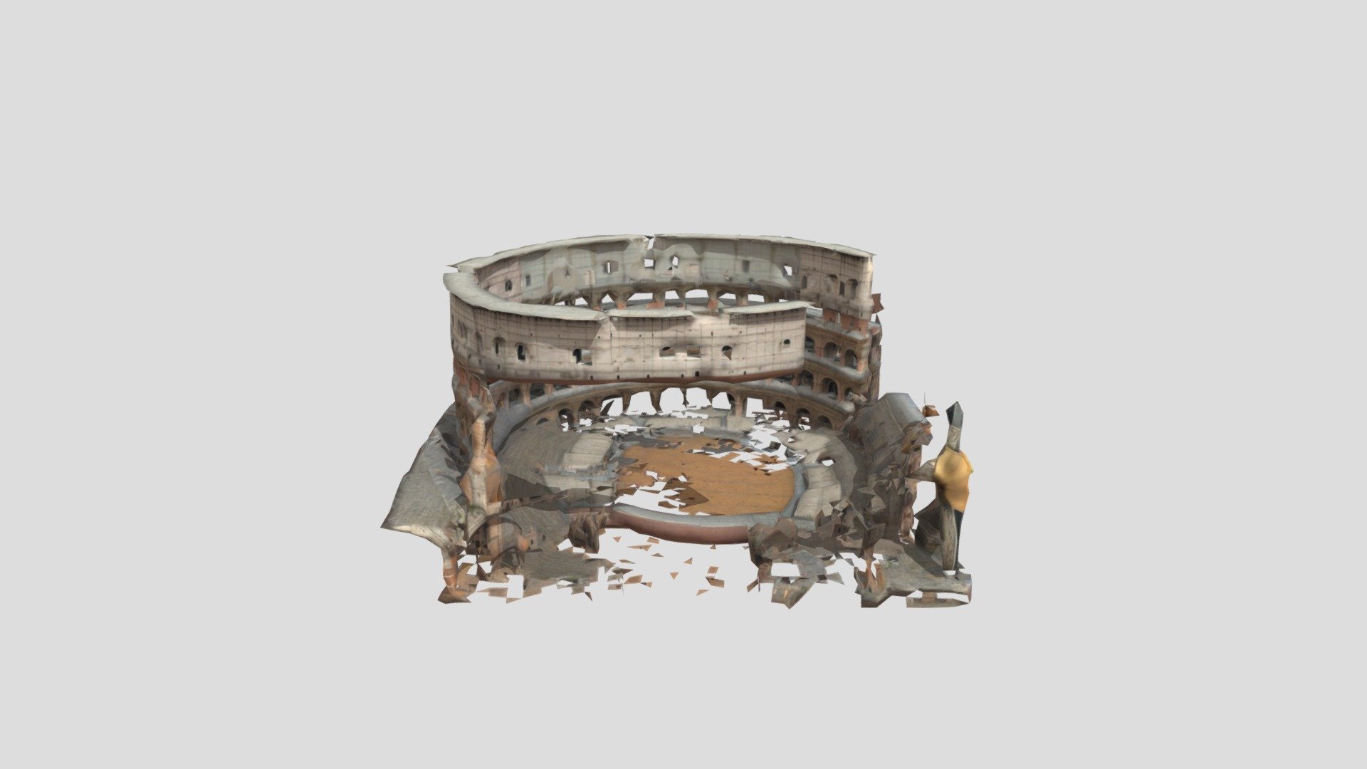 model van het Colosseum uit de Romeinse tijd. - 3D model by TRWnikola ...