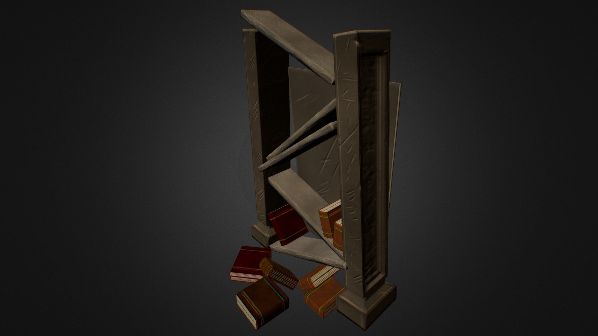 Stone Book Shelve Broken 002 - 3D model by J_Marais_Arts ...