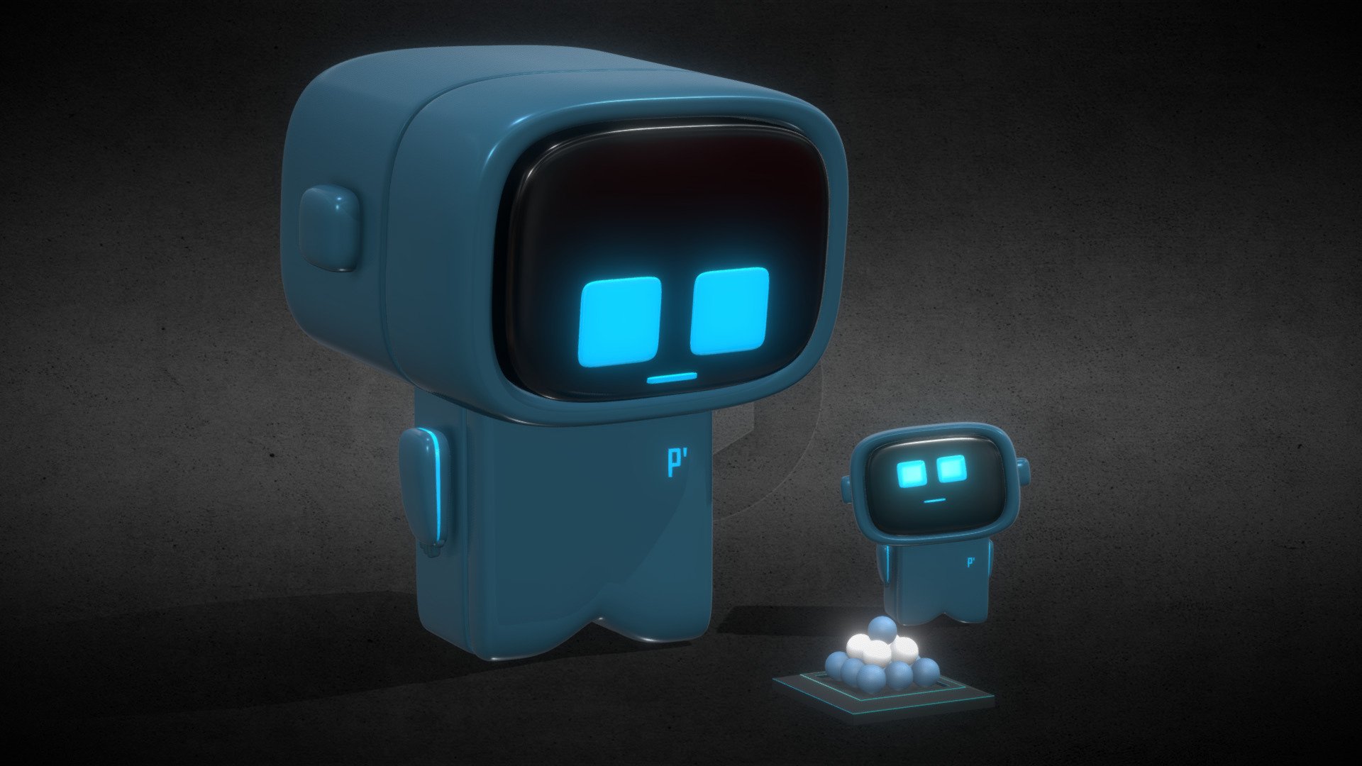 Cute Robot - Download Free 3D model by Aashish_3D [6ea5c6f] - Sketchfab