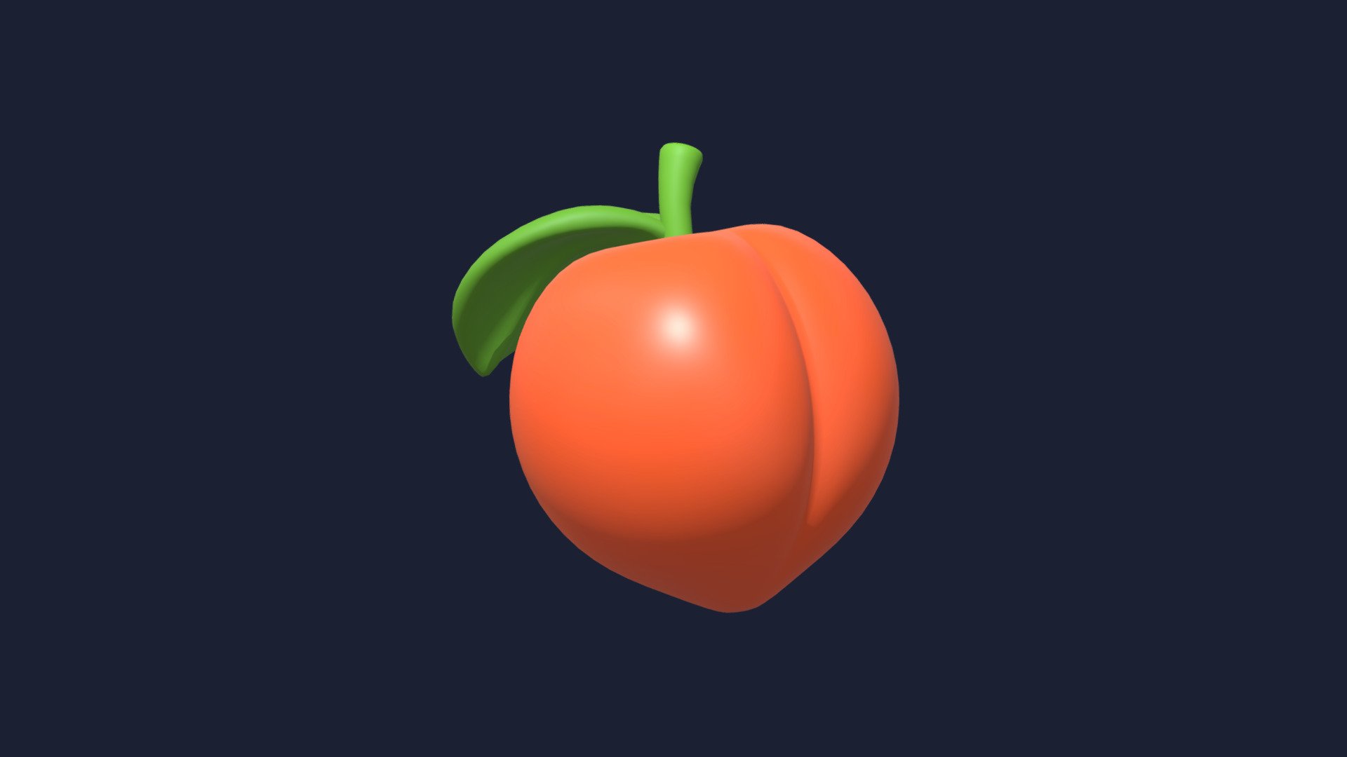 Peach Icon - Buy Royalty Free 3D model by arc.jabbar (@arc_jabbar ...