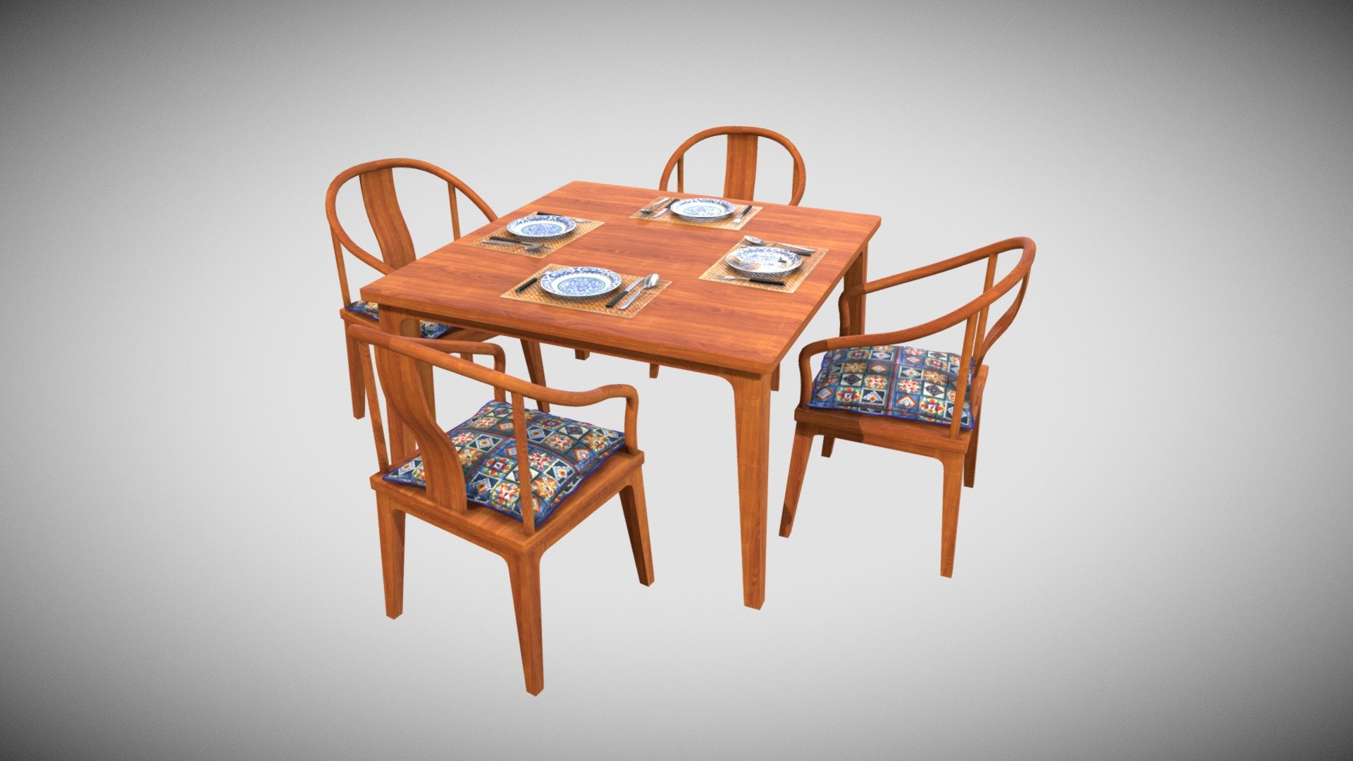 Table Set - Download Free 3D model by Francesco Coldesina ...