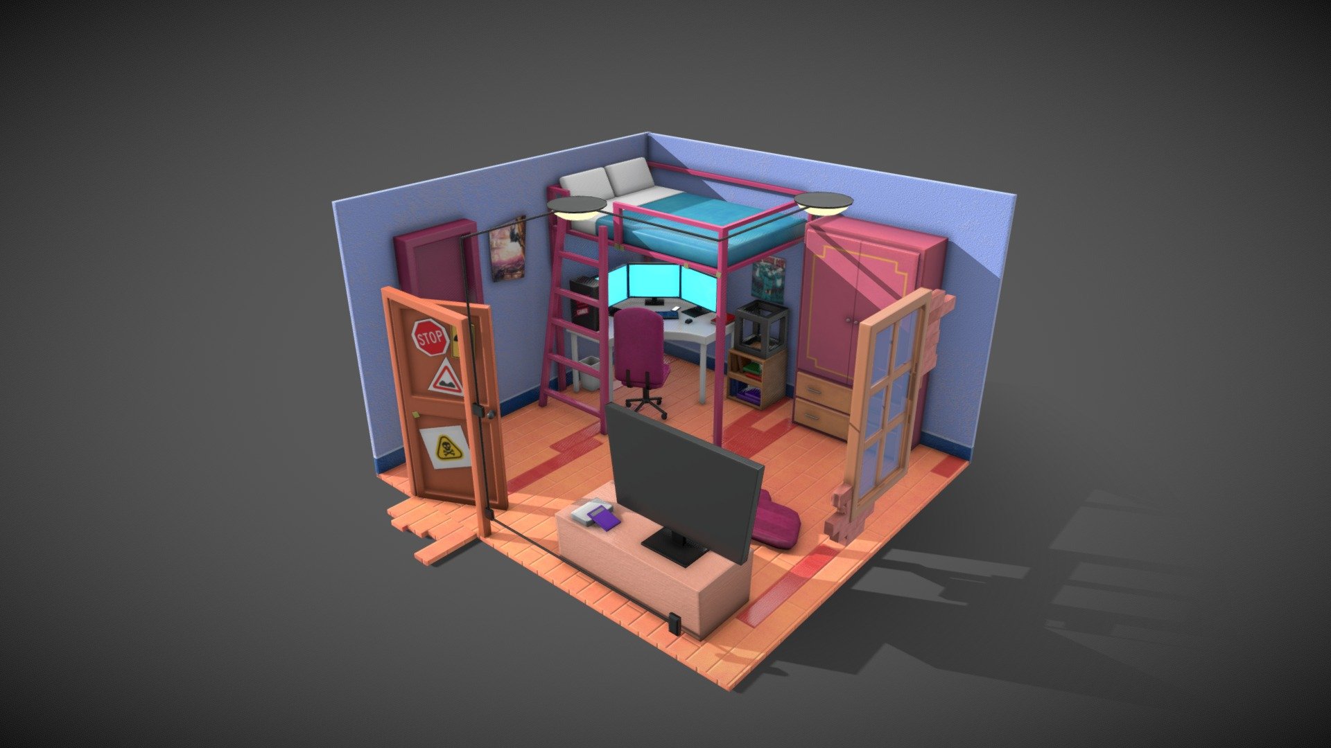 Diorama - 3D model by Art_Cris (@cris_art) [6eb32b0] - Sketchfab