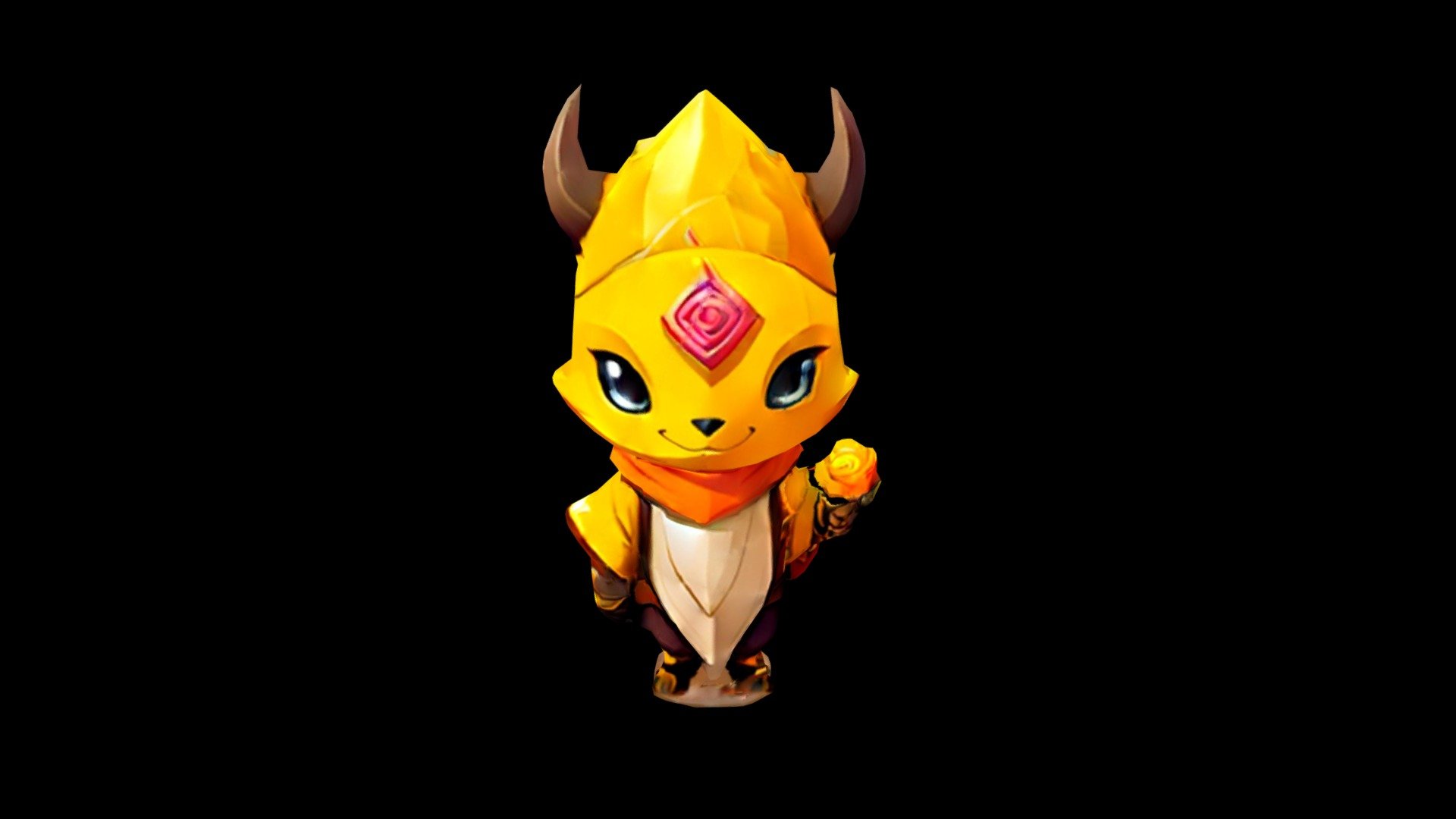 A cartoon illustration of a yellow animal wearin - Download Free 3D ...