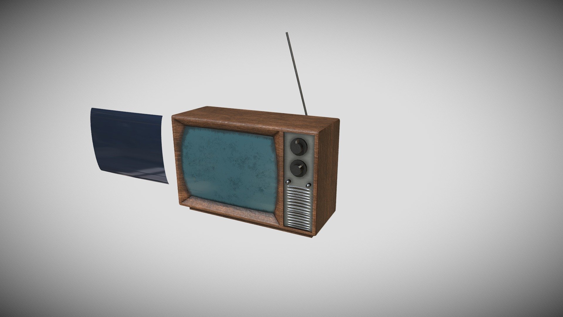 Old wooden TV - Download Free 3D model by Gunnar Correa (@gunnarcorrea ...