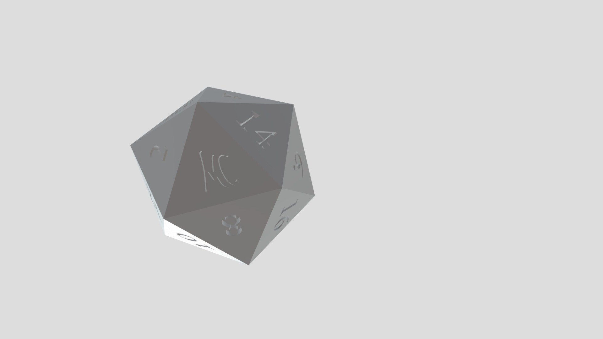 Custom D20 - 3D model by 0191164 [6ec18bf] - Sketchfab