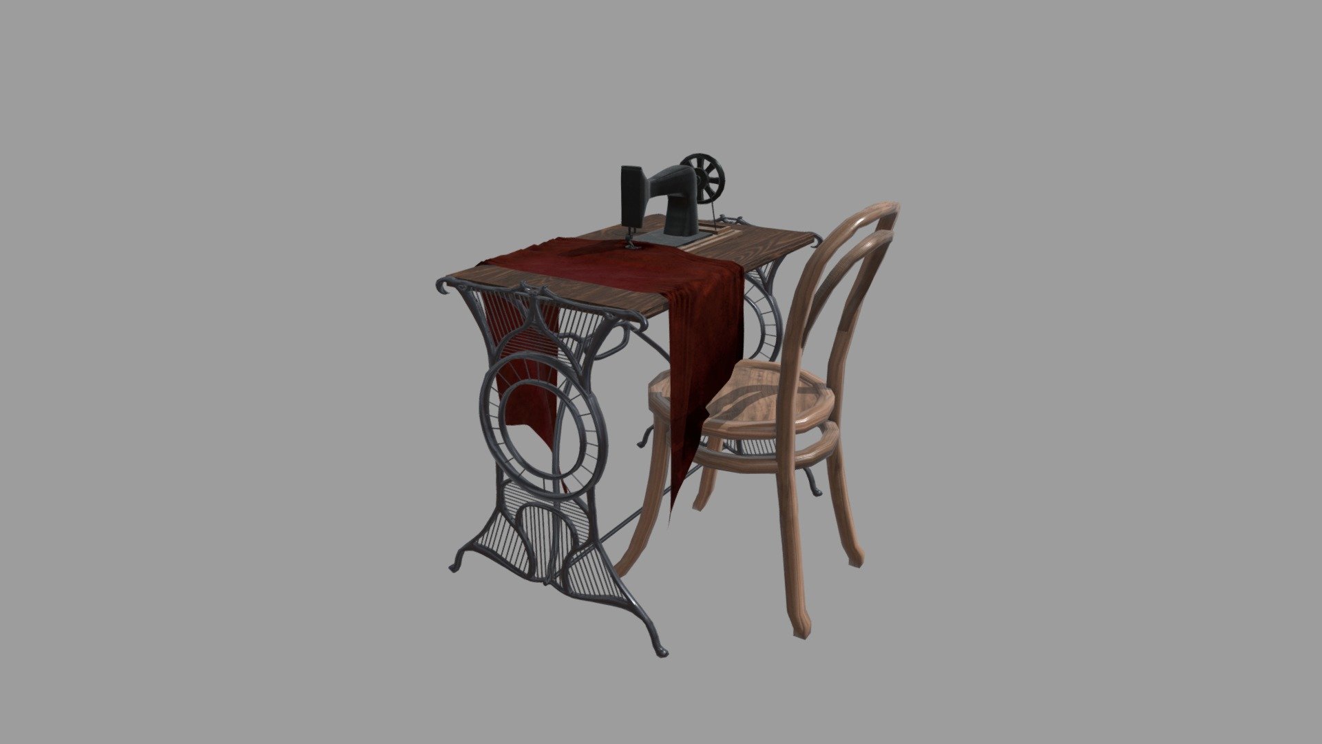 Sewing machine old - 3D model by Minnsen [6ec3441] - Sketchfab