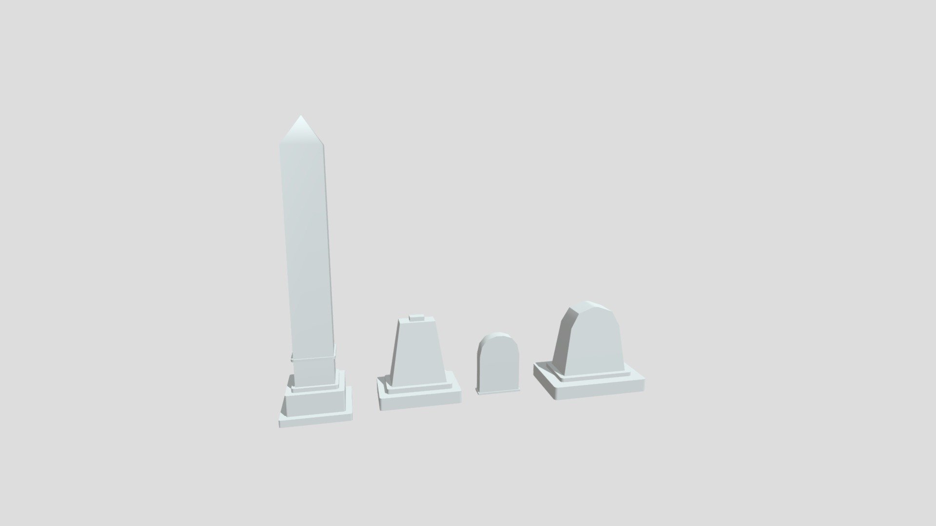 grave stones and pillar - 3D model by shania (@shaniap) [6ec4054 ...