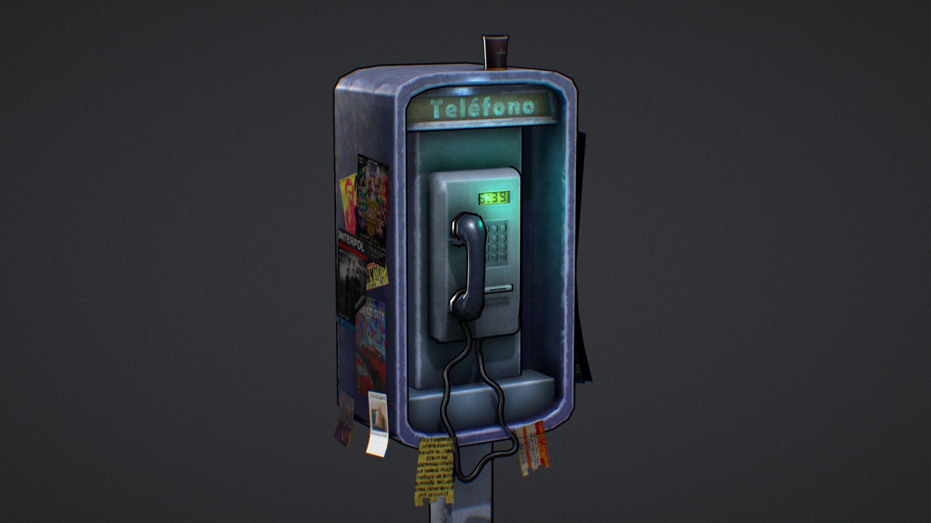 Telephone Box - 3D model by Roberto Herrera (@roberto_herrera) [6ec68ad ...