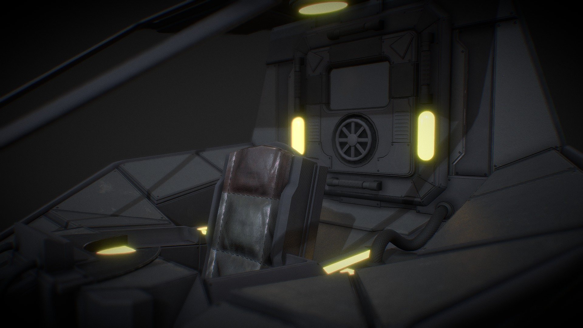 Dystopian SciFi Cockpit - 3D model by Matt Rafferty (@Matt-AeroLab ...