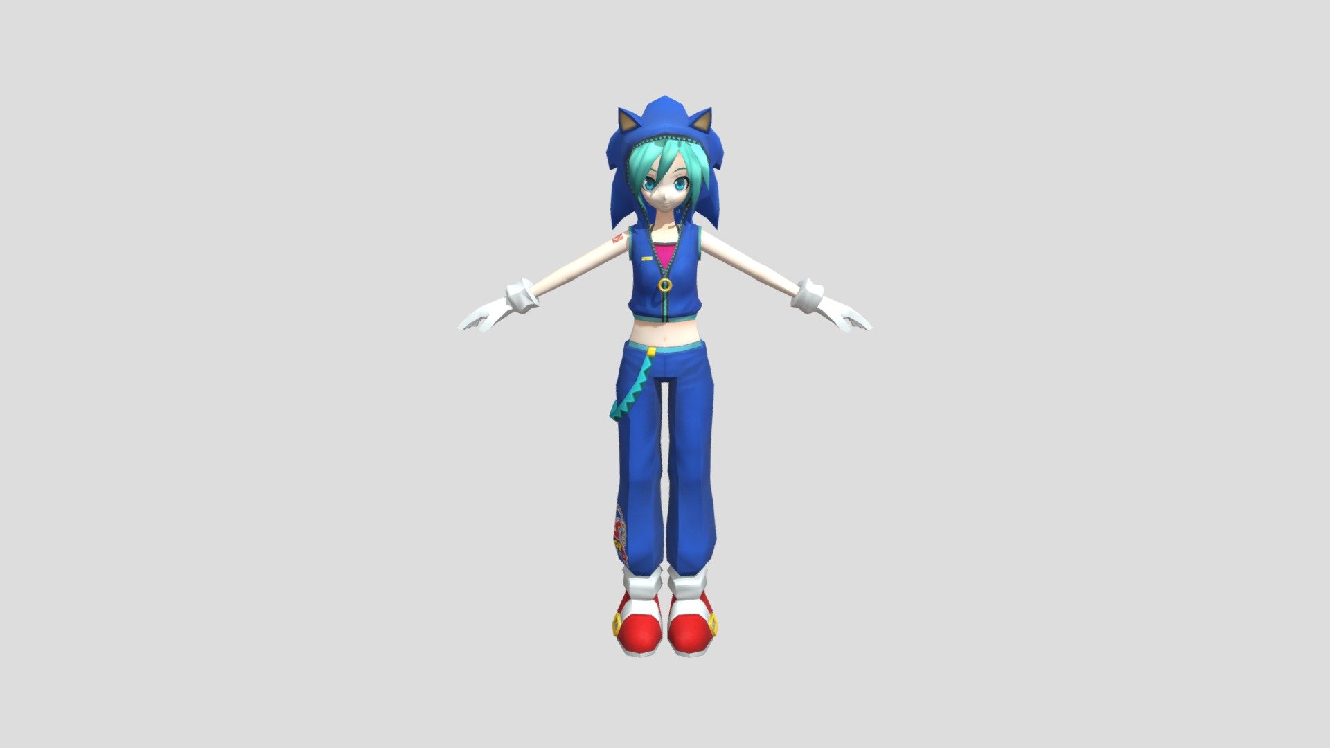 Hatsune Miku Sonic- Style - Download Free 3D model by niccheezey ...