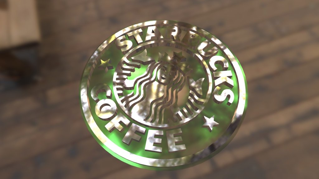 Starbucks Logo - 3D model by hanjum [6ecbd76] - Sketchfab
