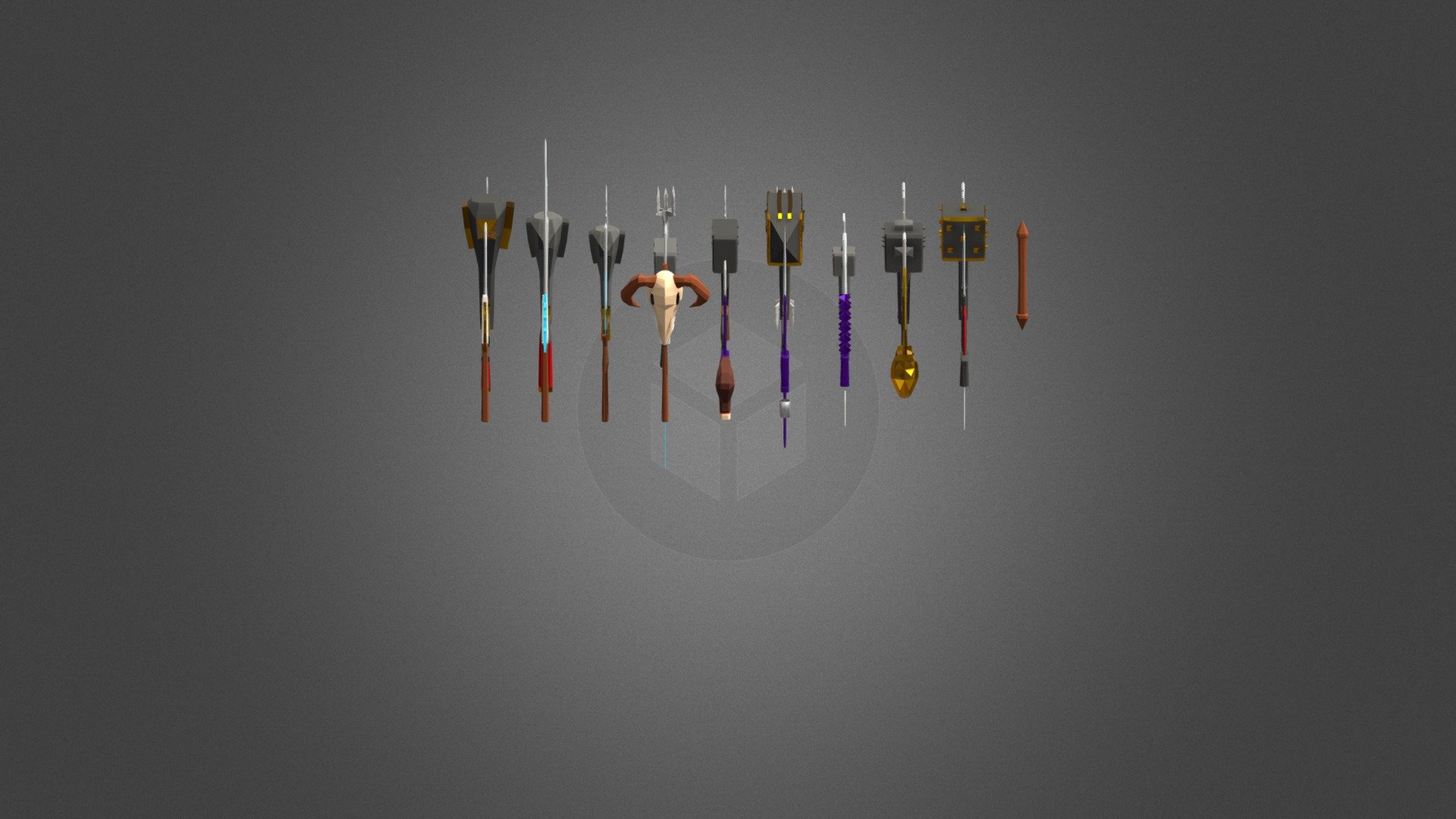 Low poly melee weapons NOT TEXTURED - Download Free 3D model by BIRBonc ...