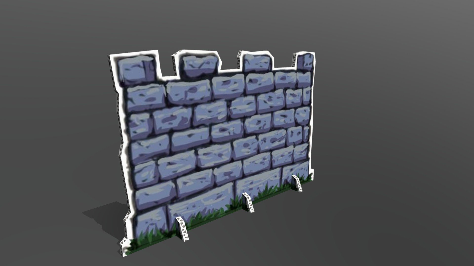 Castle Wall - Download Free 3D model by daedaljs [6ed4fcd] - Sketchfab