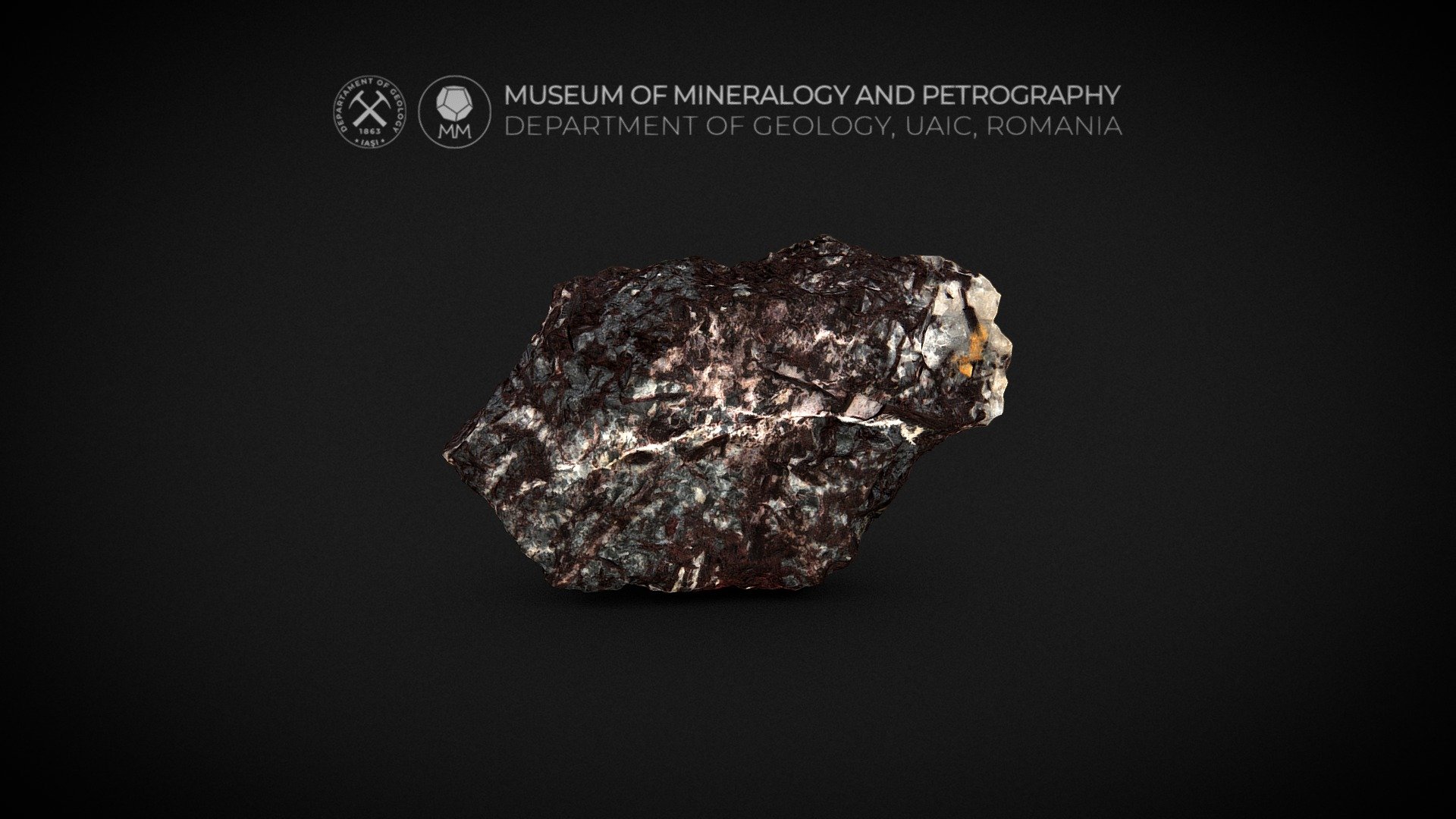 Dark rust-red Piemontite crystals on matrix - 3D model by Museum of ...