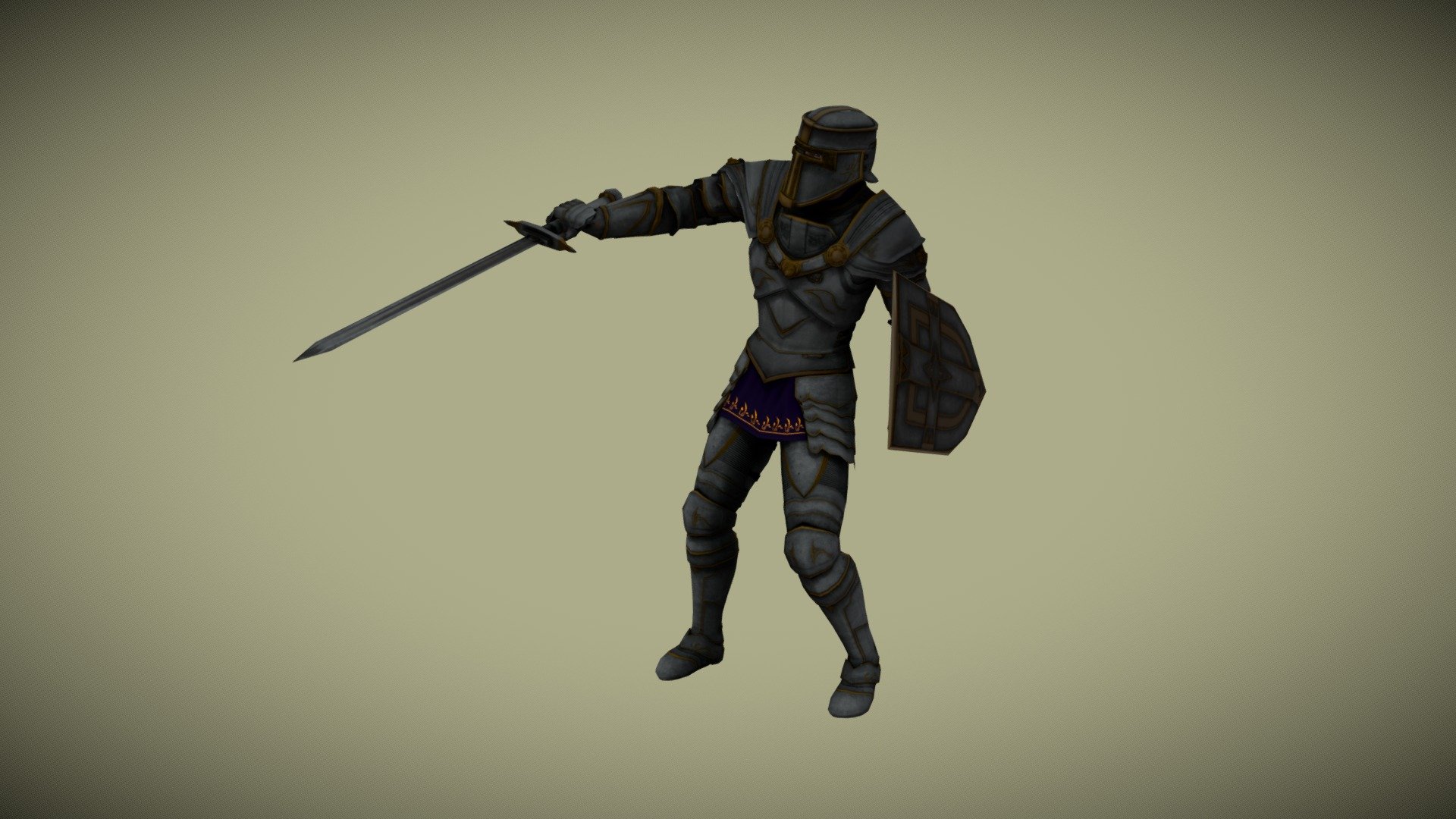 Knight's Sword and Shield Slash Attack - 3D model by LasquetiSpice ...