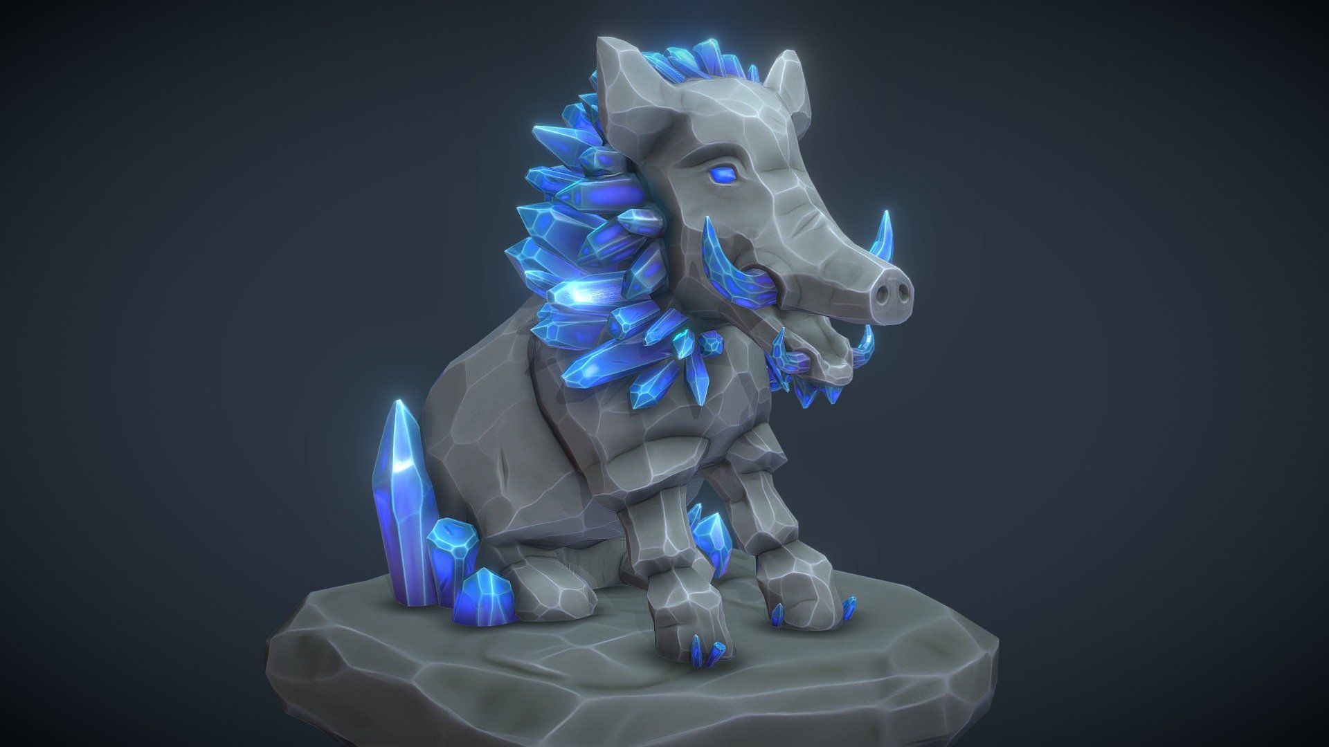 Crystal Boar Statue - 3D model by Xander Stuivenberg (@artxan) [6ee08c8 ...