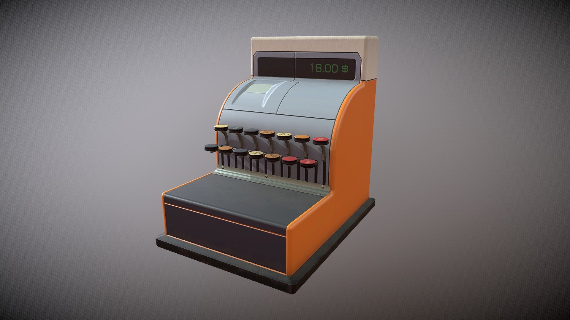 Stylised Old Cash Register - 3D model by Fuzz Levingston ...