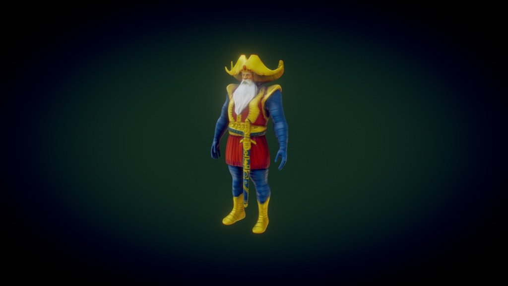 Low Poly Character ( Marvel's Old School Odin ) - 3D model by Pascal ...