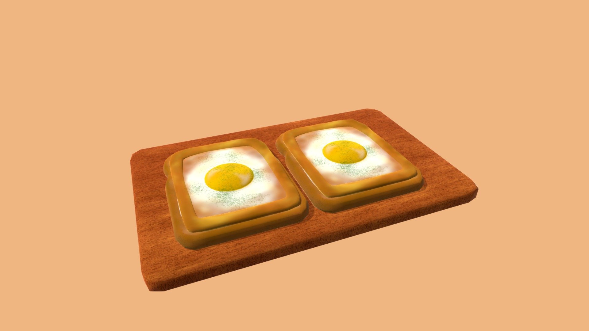 Egg Toast - 3D model by TerriB [6ef5279] - Sketchfab
