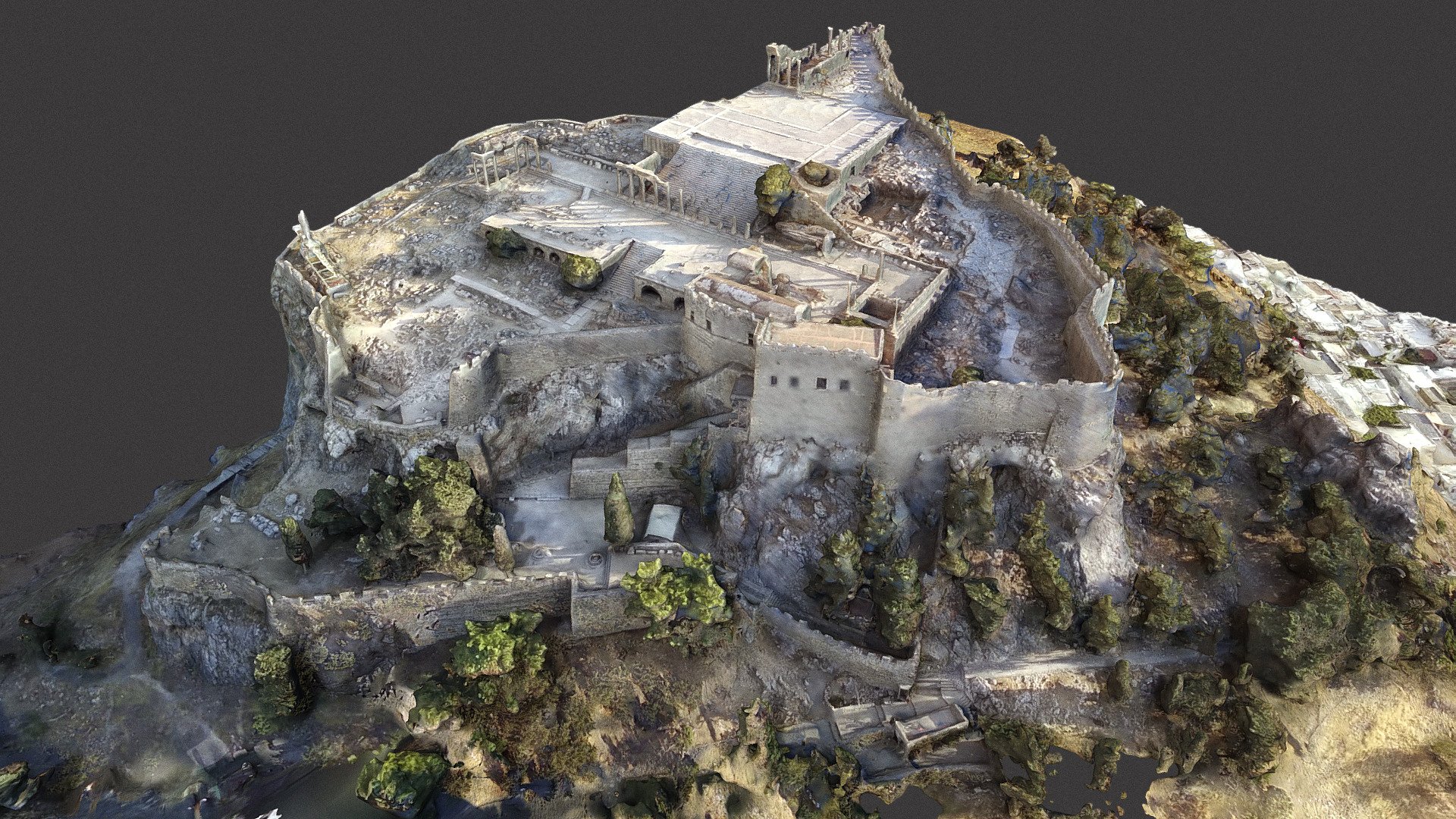 Acropolis of Lindos | RHODES - Buy Royalty Free 3D model by ...