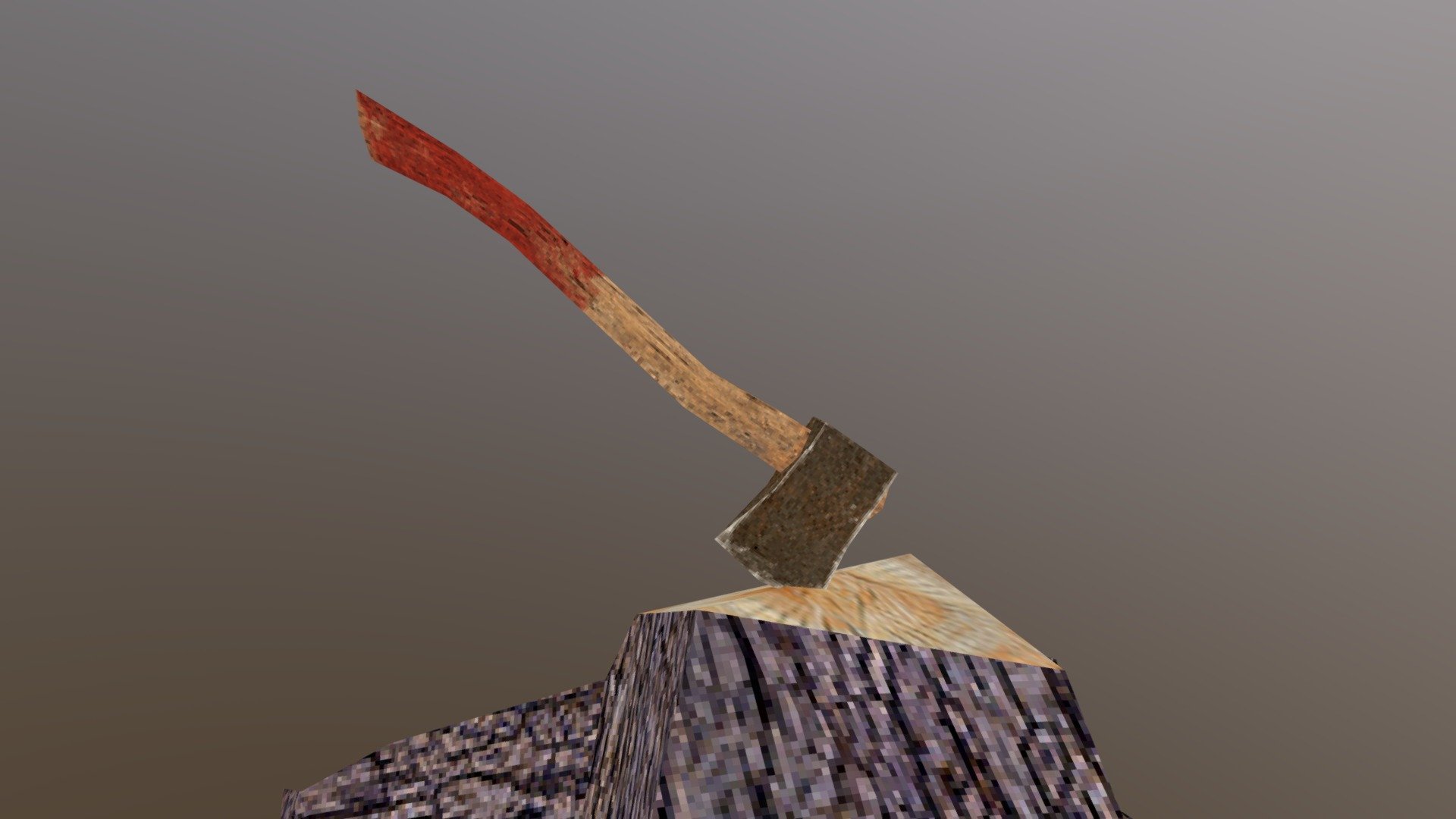 PSX PS1 Low Poly Woodcutter Axe and tree - Buy Royalty Free 3D model by ...