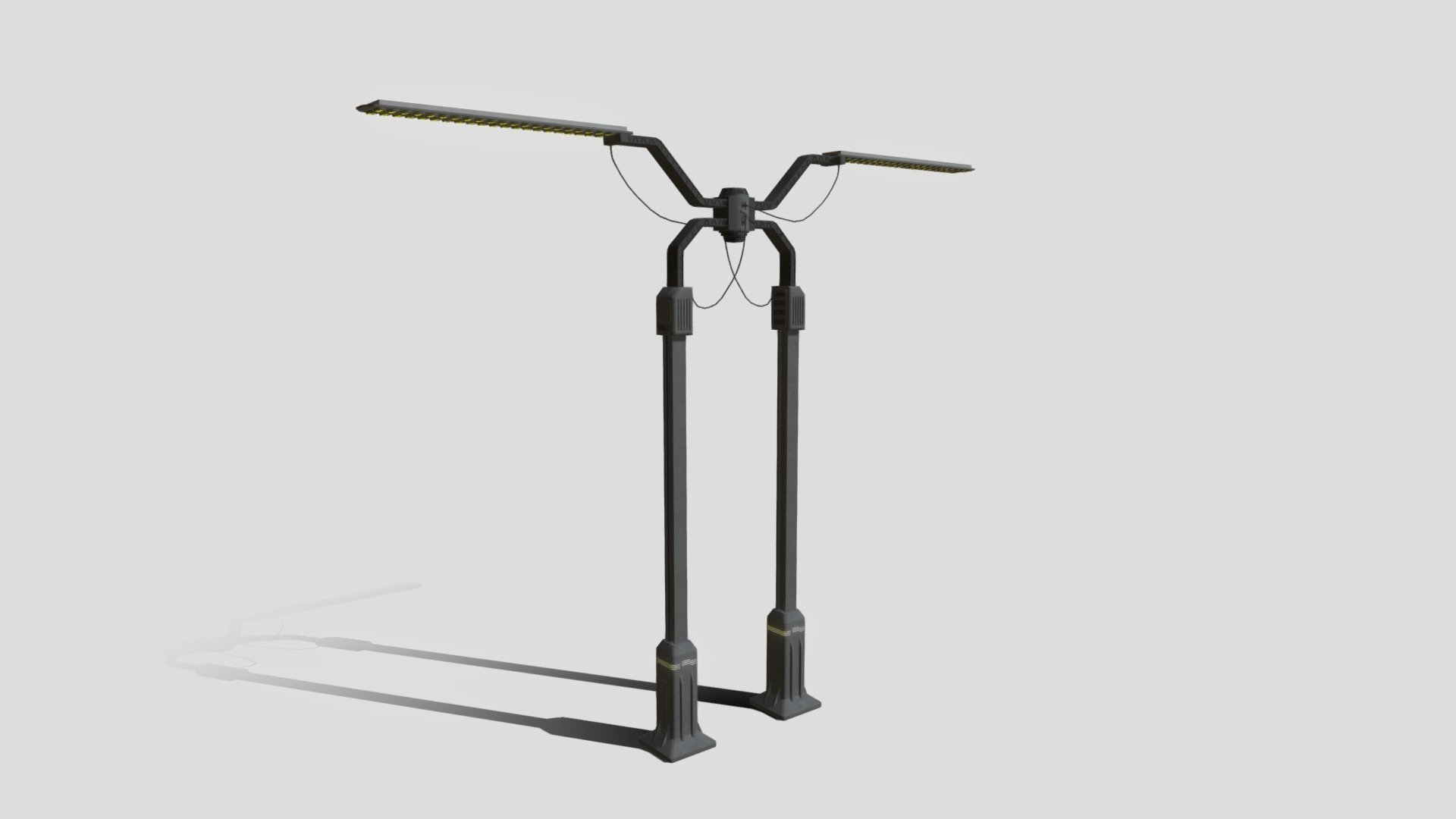 Cyberpunk Street Lamp Double - Buy Royalty Free 3D model by kambur ...