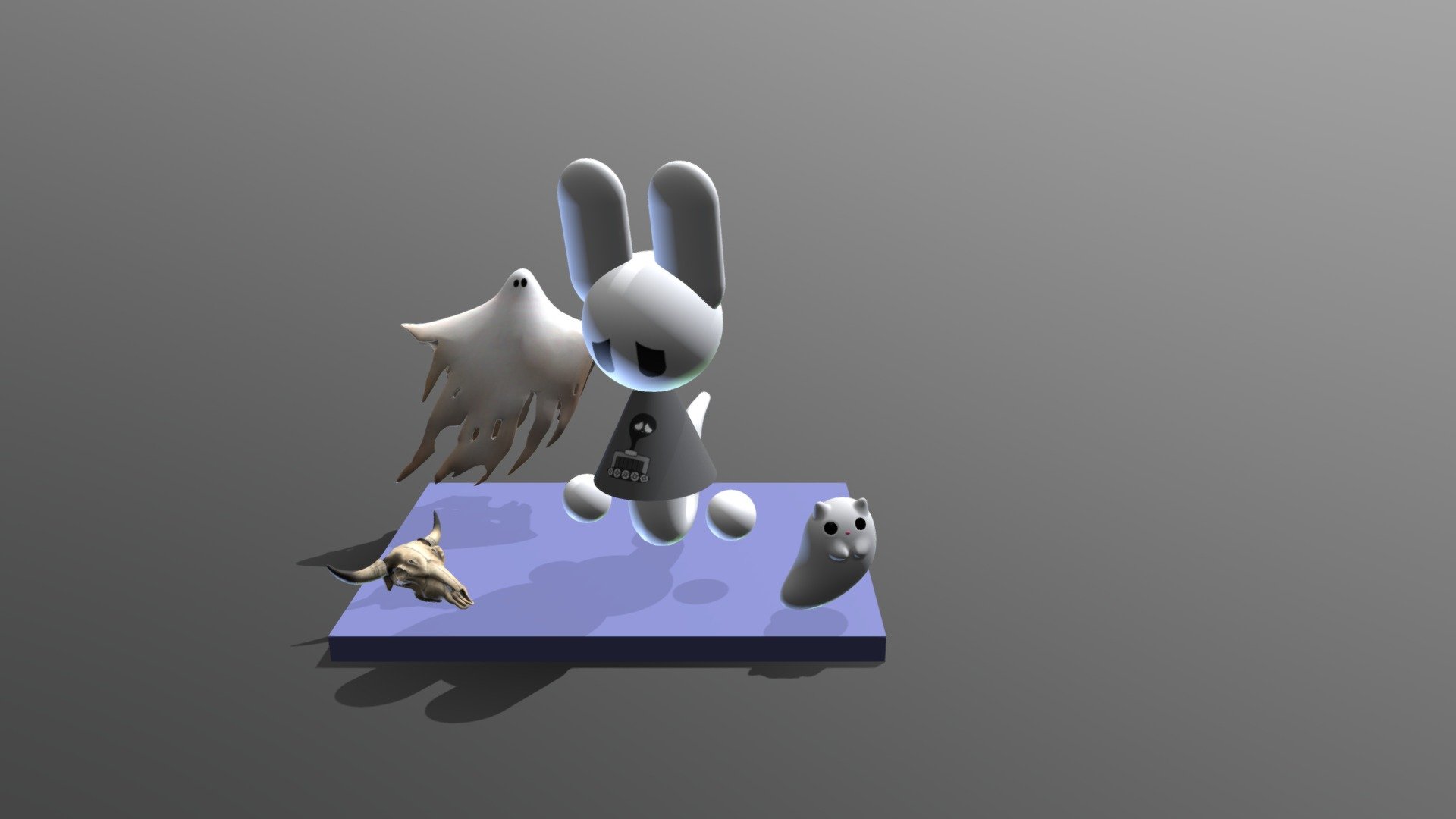 Ghost bunny - 3D model by 457R4L_xX [6f07972] - Sketchfab