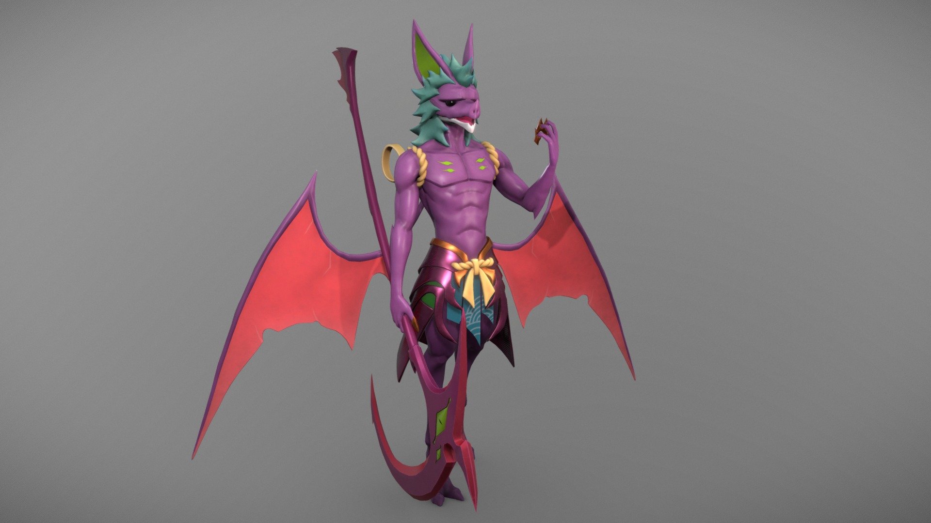 Bat samurai - Untamed Challenge submission ⭐ - 3D model by Jaume (@jau ...