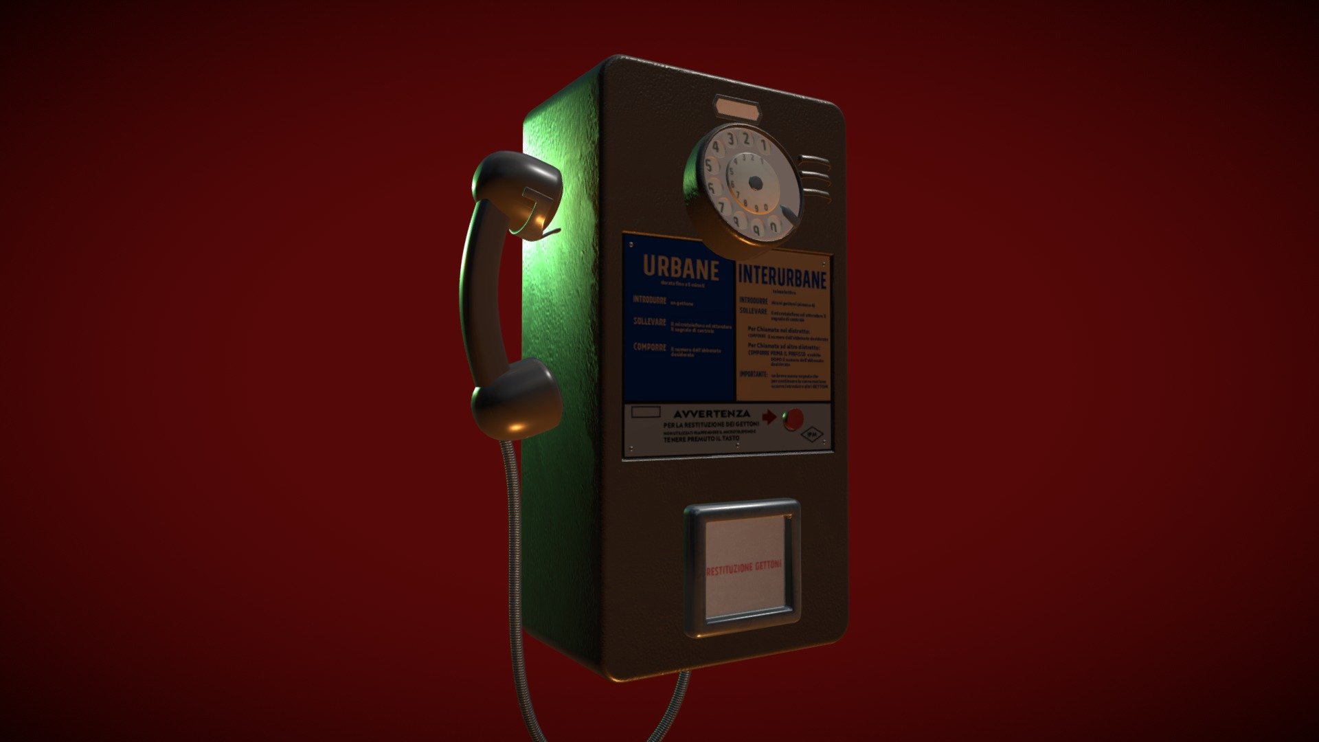 Italian '60ies public payphone - Download Free 3D model by joeantani ...