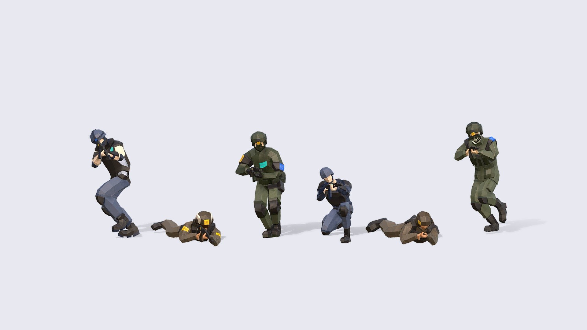 Special Forces Soldiers- Animated & Rigged - Buy Royalty Free 3D model ...